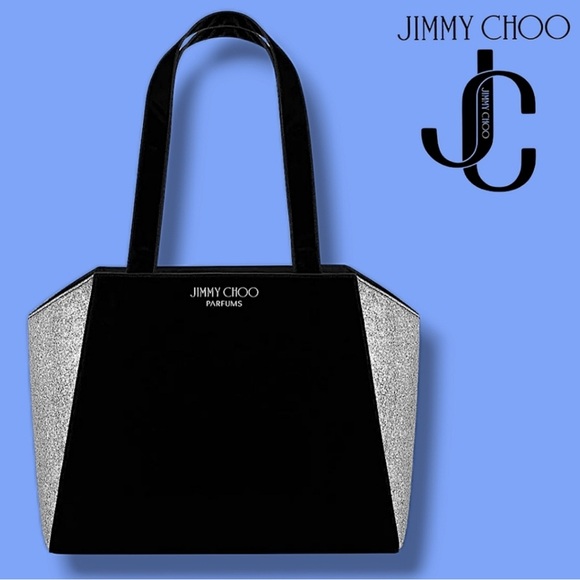 Jimmy Choo | Bags | Jimmy Choo Black And Silver Tote Bag | Poshmark